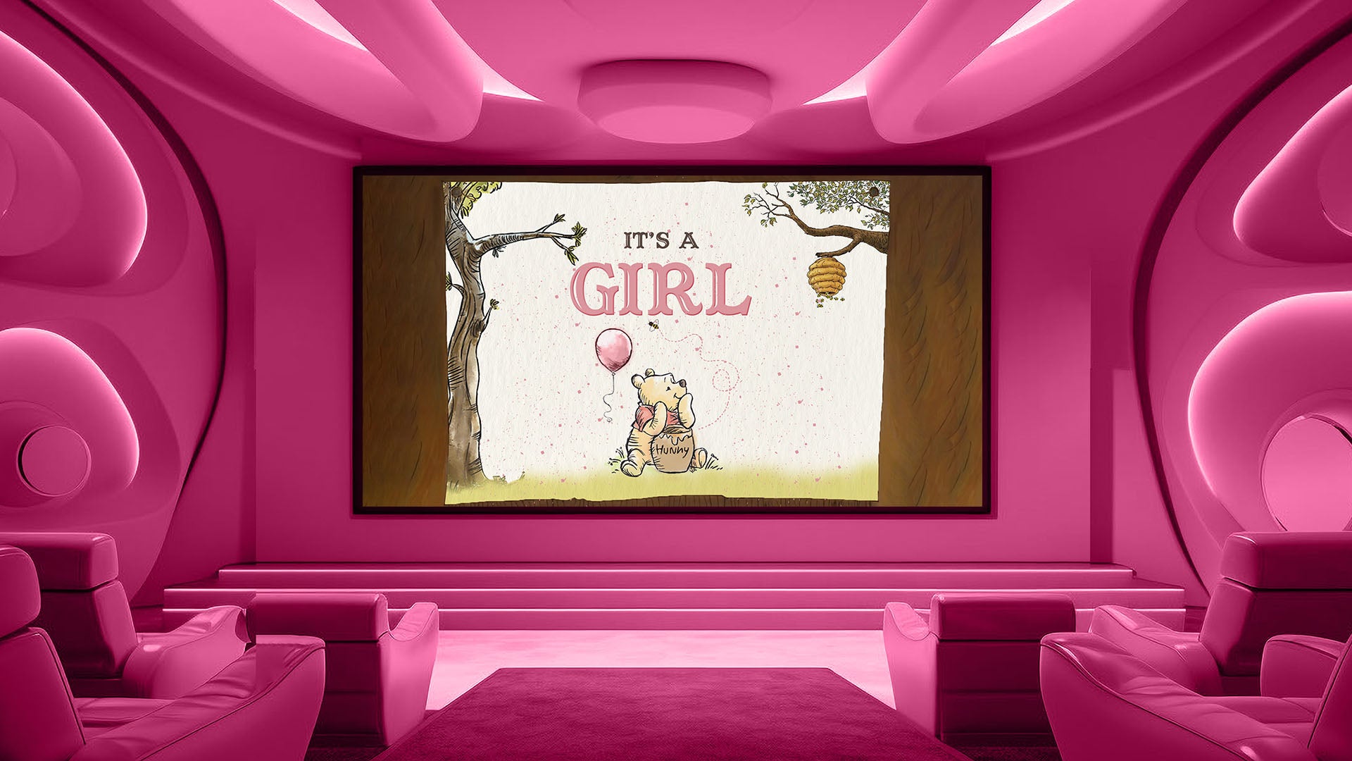 Winnie The Pooh Gender Reveal Movie Girl – Crsti Custom Designs