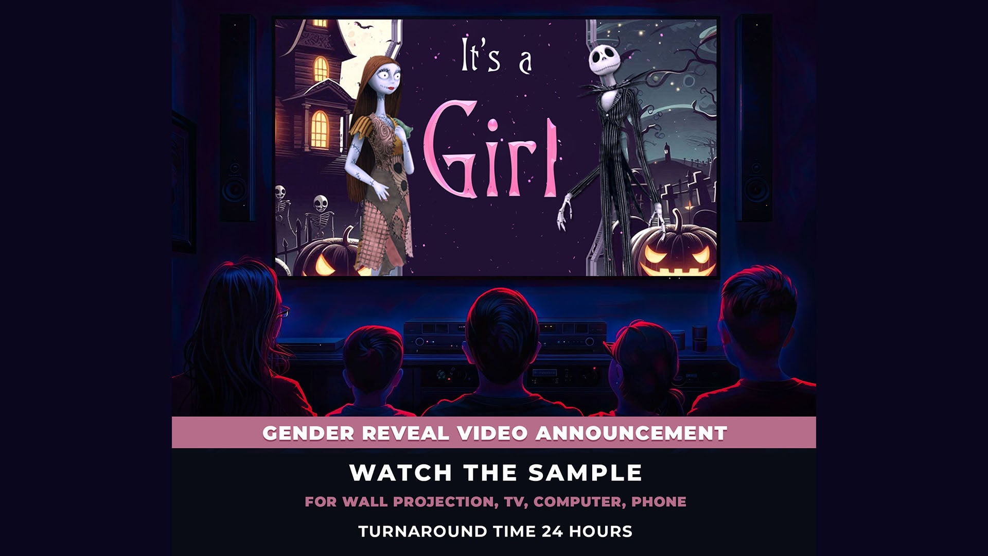 The Nightmare Before Christmas Gender Reveal Movie Girl – Crsti Custom ...